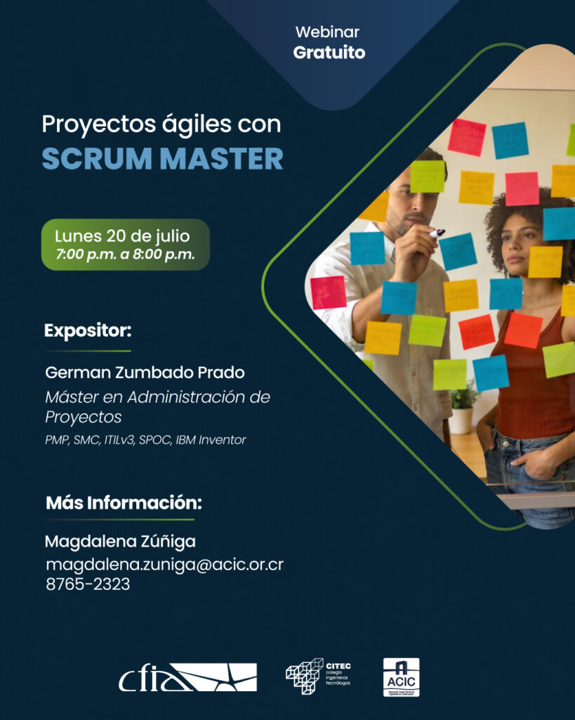Webinar Proyectos Ágiles con SCRUM MASTER - CFIA